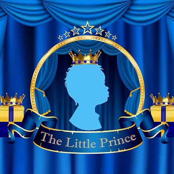 Baby Shower Photography Backdrops Little Princess Dark Blue Curtain ...