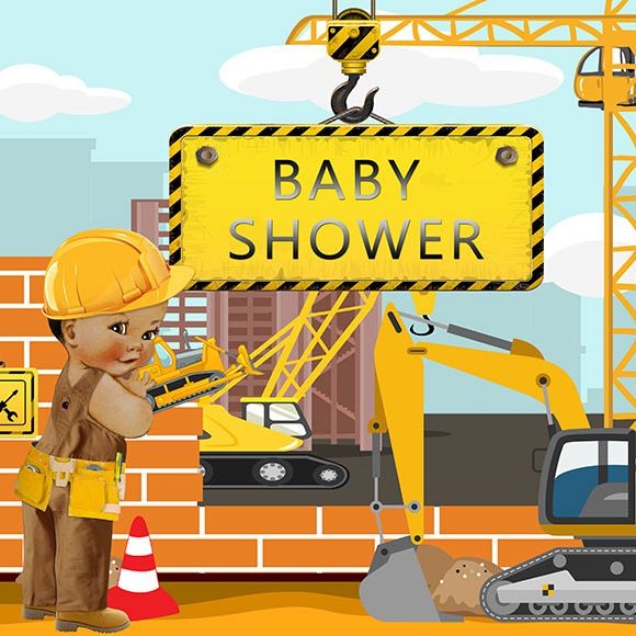 Baby Shower Photography Backdrops Little Baby Princess Engineer Background
