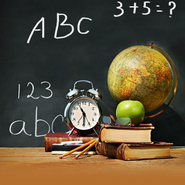 Photography Background Math Class Back To School Globe Books Blackboard ...
