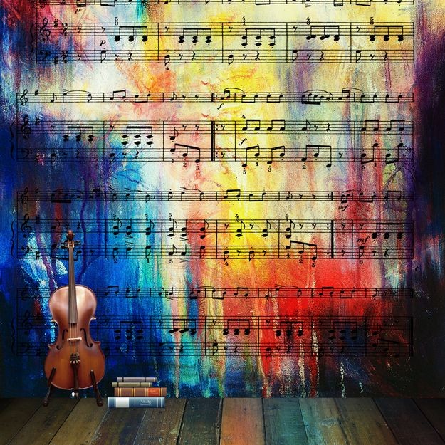 Graffiti Photography Backdrops Musical Note Guitar Background For Photo ...