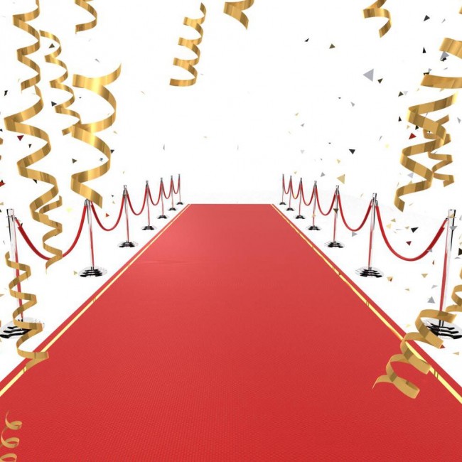 Gold Ribbon Photography Backdrops Red Carpet White Background For Photo ...