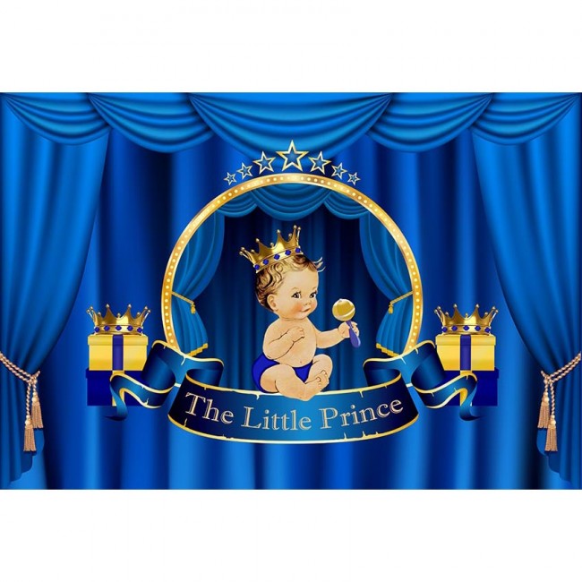 Baby Shower Photography Backdrops Dark Blue Curtain Little Princess ...