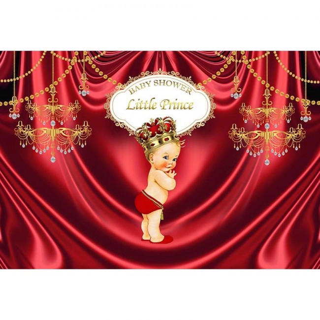 Baby Shower Photography Backdrops Little Baby Princess Red Curtain ...