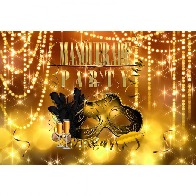 Custom Photography Backdrops Masquerade Prom Gold Lighting Background ...