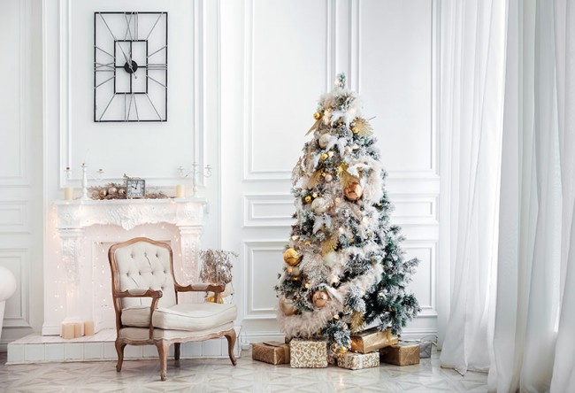 Christmas Photography Backdrops White Wall Fireplace Closet Christmas ...