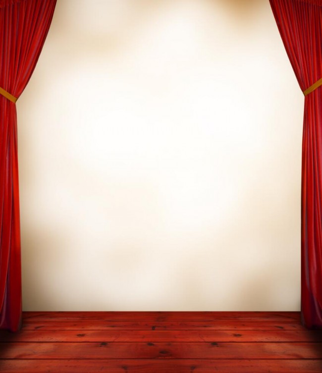 Photography Background Red Curtain Large Stage White Wall Backdrops