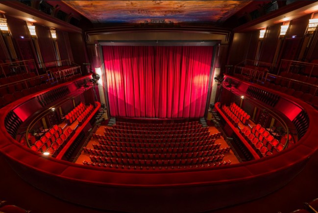 Red Curtain Opera House Hall Photography Background Large Stage Backdrops