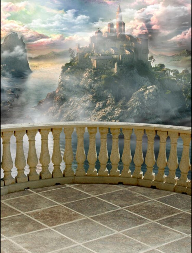 Balcony Castle Sunset Photography Background Architecture Backdrops