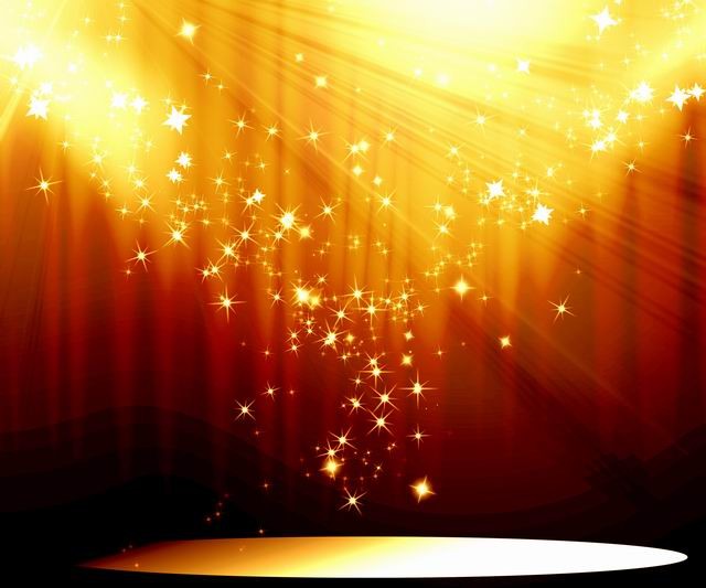 Photography Backdrops Golden Lights Stars Stage Background For Photo Studio