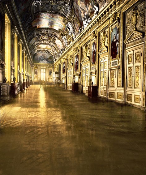 Palace Photography Background Gorgeous European Style Golden Backdrops