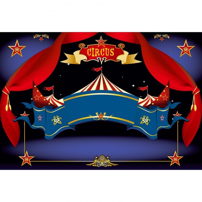 Photography Backdrops Circus Red Curtain Custom Cartoon Background