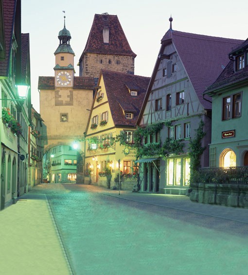 Street View Photography Background European Small Town Alley Backdrops