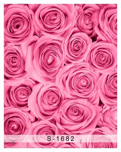 Photography Background Pink Rose Flower Wall Backdrops